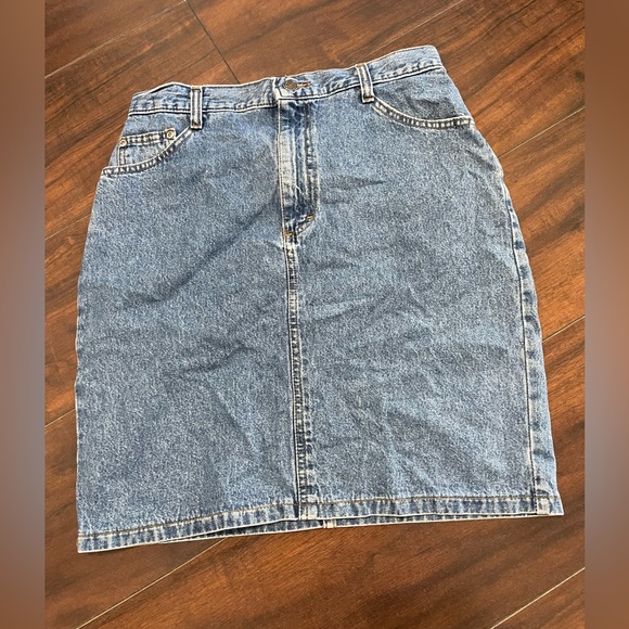 Lee | Skirts | Vintage Lee Denim Jean Skirt Womans Size Medium Mid Rise Usa Made | Poshmark